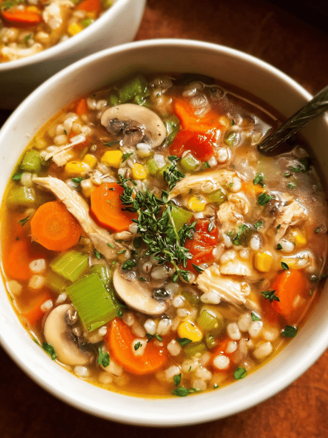 Comforting Chicken Veggie Barley Soup - Oprah Recipes