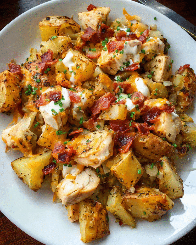 Chicken Bacon Ranch Roasted Potato Bake That Everyone Loves